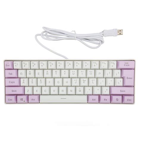 Teclado Para Juegos Usb 61 Teclas Rgb Retroiluminado Ergonómico