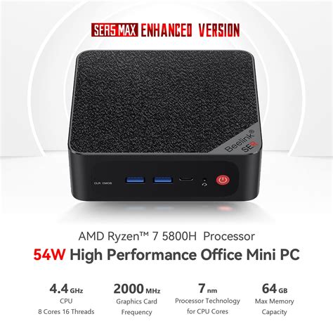 Buy Beelink SER MAX AMD Mini PC Ryzen H C T Up To GHz Mini Computer GB GB