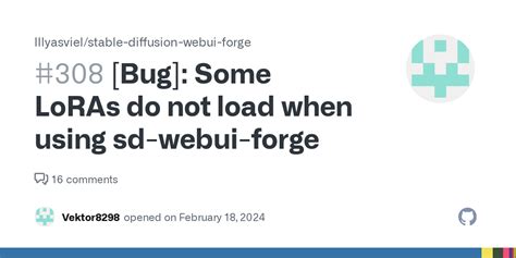 Bug Some Loras Do Not Load When Using Sd Webui Forge · Issue 308