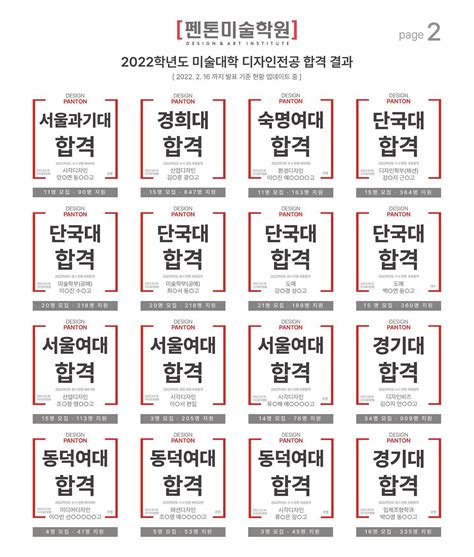 펜톤미술학원 실력의 펜톤 펜톤미술학원 2022학년도 합격 결과 2월 16일까지