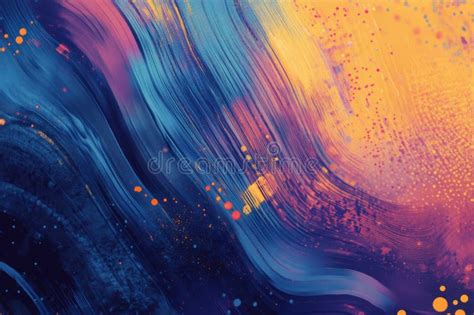 Abstract Vibrant Colorful Swirl Pattern With Dynamic Brush Strokes Stock Illustration