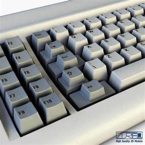 Ibm 5150 Keyboard 3d Model By Zurel