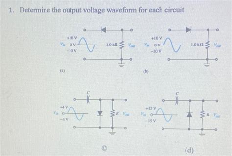 Solved Determine The Output Voltage Waveform For Each Chegg