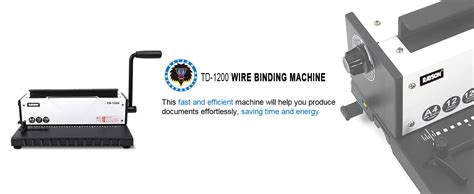 Rayson TD 1200 Wire Binder 3 1 Pitch And 34 Hole Square Hole Wire Loop