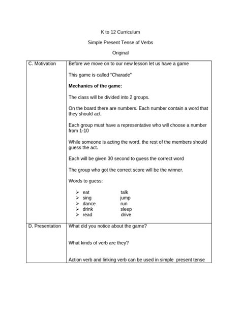 K To 12 Curriculum And Matatag Curricul Um Pdf Verb Grammatical Tense