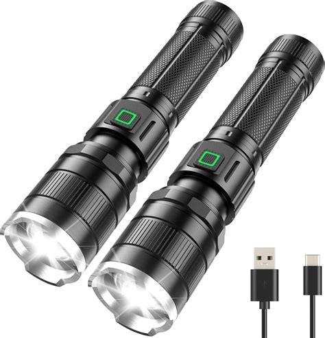 Gearlite Torch Led Rechargeable Pack Of 2 10000 Lumen Led Torch