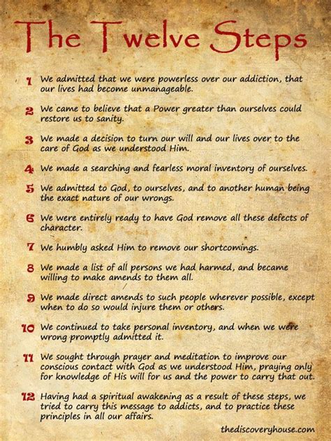 Na History Images 12 Steps To Recovery
