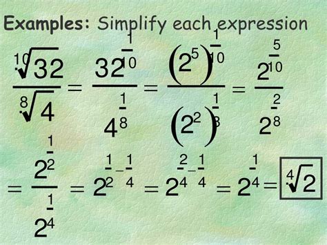 PPT Rational Exponents PowerPoint Presentation Free Download ID