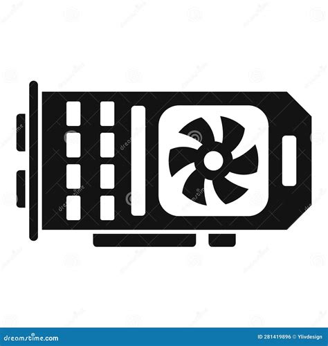 Motherboard Gpu Icon Simple Vector Computer Card Stock Vector Illustration Of Cooler Hard