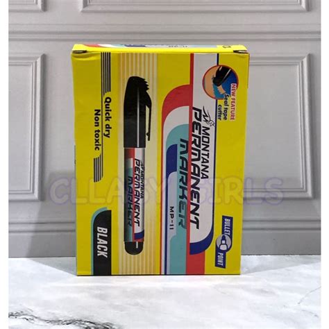 Jual Spidol Permanent Marker Spidol Bulat Hitam Shopee Indonesia