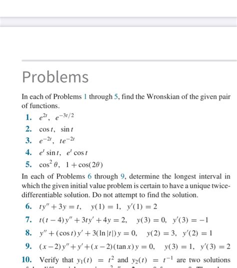 Solved Problems In Each Of Problems 1 Through 5 Find The