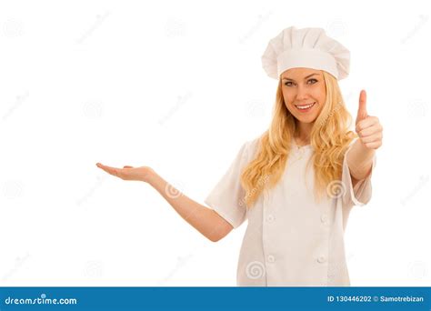 Blonde Chef Wishing Goodluck Royalty Free Stock Image Cartoondealer