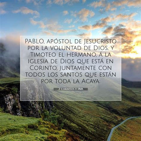 2 Corintios 1 1 RVA PABLO apóstol de Jesucristo por la voluntad de