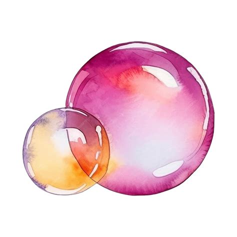 Premium Vector Soap Bubbles Watercolor Illustration Hand Drawn