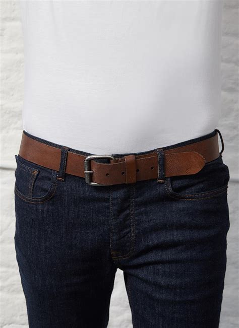 Mens Dark Brown Leather Belt Blarney