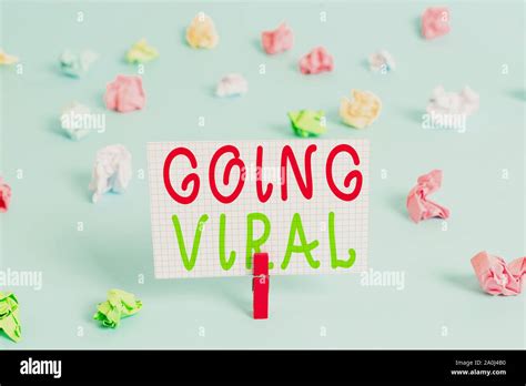 Conceptual Hand Writing Showing Going Viral Concept Meaning Image