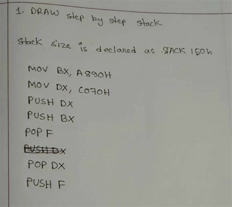 Solved Draw Step By Step Stackslack Size Is Declared As