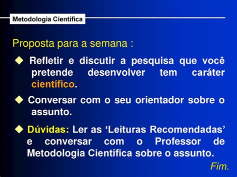 Metodologia Científica ppt carregar