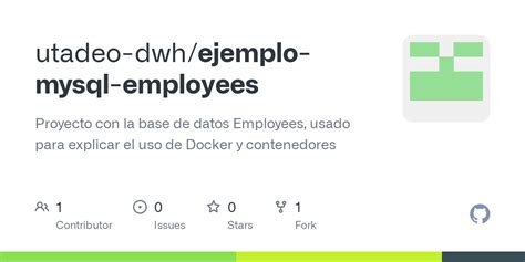Github Utadeo Dwhejemplo Mysql Employees Proyecto Con La Base De Datos Employees Usado Para