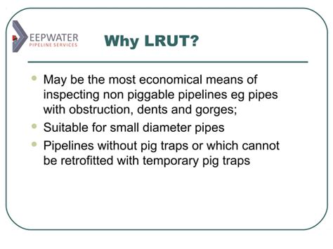 Long Range Ultrasonic Testing By Kevin Ukueku Ppt