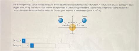 Solved The Drawing Shows A Sulfur Dioxide Molecule It