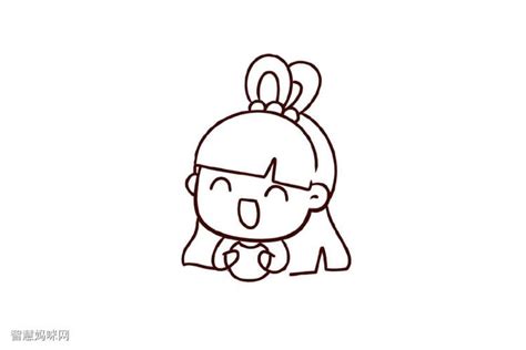 中秋节小朋友吃月饼简笔画 简笔画图片大全 普车都