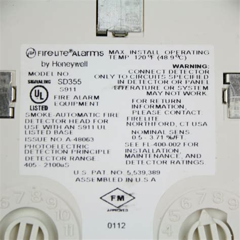 Fire Lite Honeywell Sd355 Addressable Smoke Detector Data Sheet Shop Wholesalers