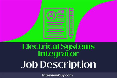 Electrical Systems Integrator Job Description [updated For 2025]