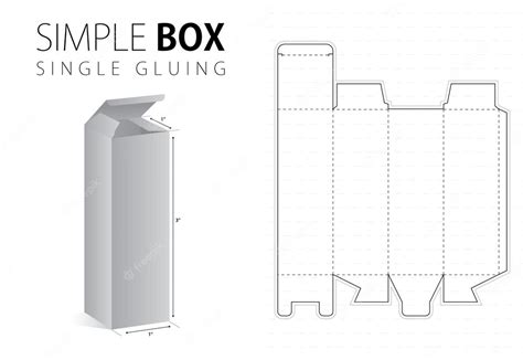 Premium Vector Simple Packaging Box Die Cut Template With 3d Preview