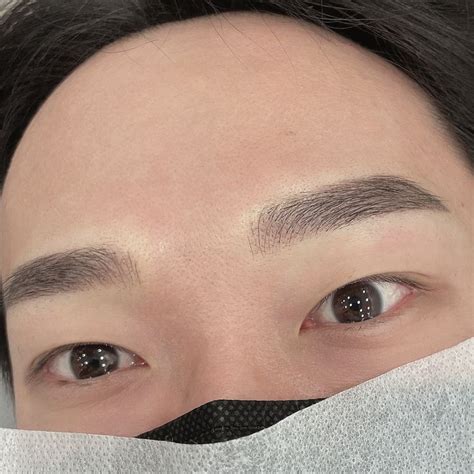 아띠랑스뷰티 ̈ 2024 눈썹 디자인 눈썹 문신 남자 눈썹