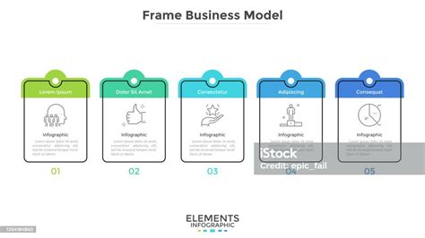 現代資訊圖範本向量圖形及更多圖示圖片 圖示 數字 五個物體 Istock