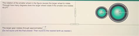 Solved The Rotation Of The Smaller Wheel In The Figure Causes The