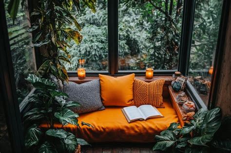 Cozy Reading Nook Premium AI Generated Image