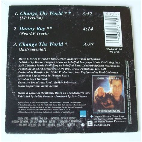 Change The World By Eric Clapton CDS With Dom88 Ref 117766448
