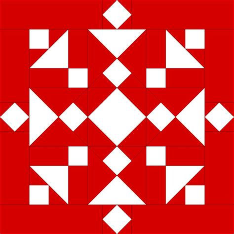 Snazzy Snowflake Quilt Block Highway 10 Designs