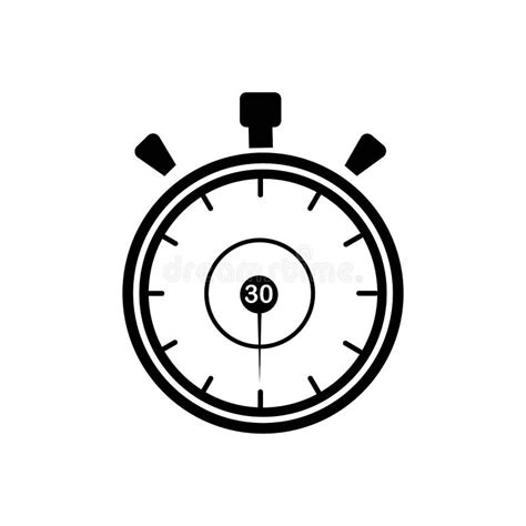 Stopwatch Stop Watch Timer With Word `overtime` Flat Vector Icon For