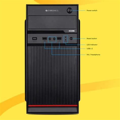 Zebronics Zeb Score Desktop Computer Casepc Cabinet Steel Metal Body