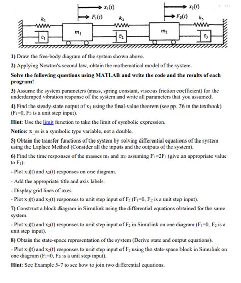 Solved I Need Free Body Diagram I Need Mathematical Chegg
