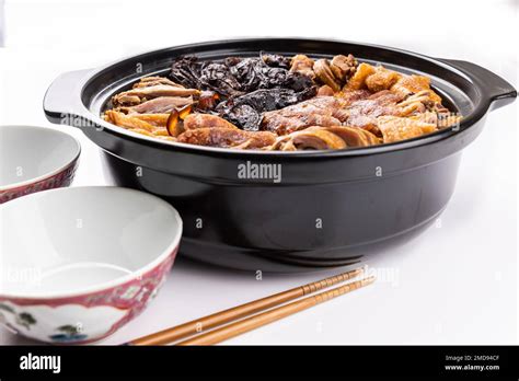 Lap Mei Fan Or Waxed Meat Rice Is Chinese Traditional Dish That Is Served During Chinese New