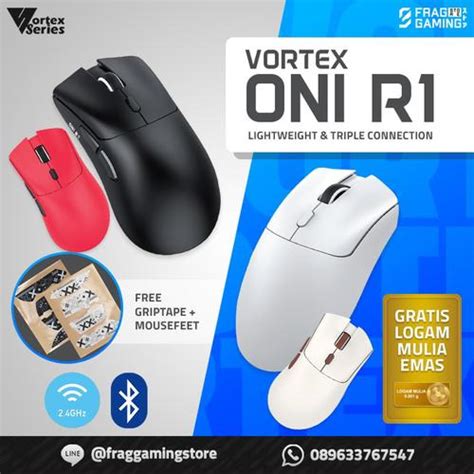 Jual Vortex Oni R1 Vortexseries Lightweight Gaming Mouse Vortexoni Onir1 Beige Jakarta Utara
