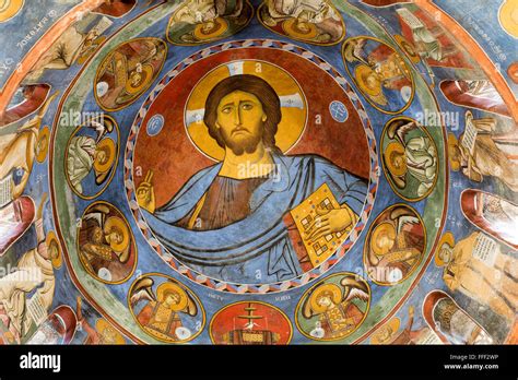 Byzantinische Fresken 12 Jahrhundert In Panagia Tou Arakou Kirche Lagoudhera Troodos