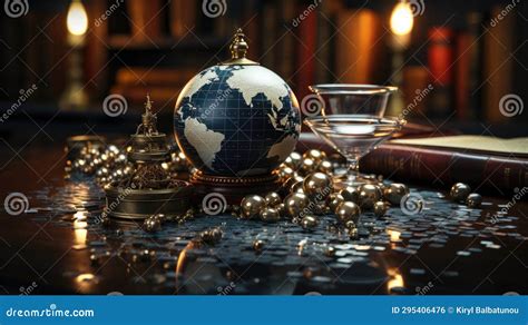 abstract illustration of digital globe concept of world integration