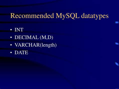 Ppt Database Design And Creation Using Mysql Powerpoint Presentation Id