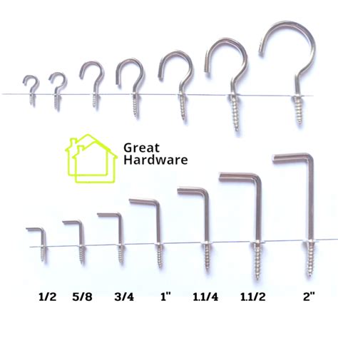 กล่อง144 ตัว ตะขอตัวแอล L หรือ ตะขอตัวซีc ตะขอเกลียวปล่อย ตะขอตัวแอล Square Hook Cup Hook ตะขอ