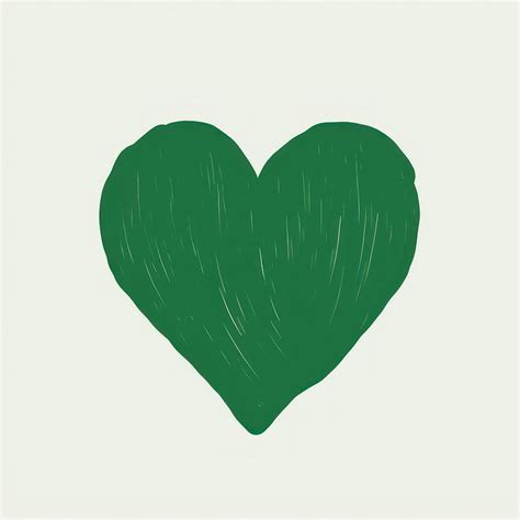Green Heart Icon Backgrounds Creativity Premium Photo Illustration