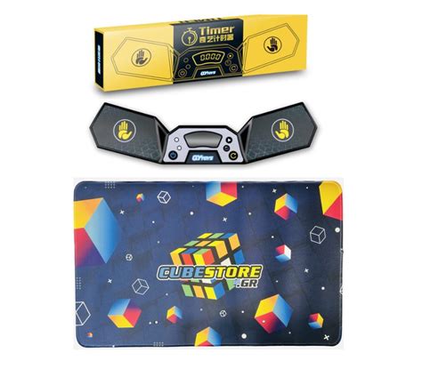 Qiyi Speed Timer Cubestore Interstellar Blue Cubing Mat Bundle Cubestoregr