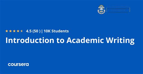 Introduction To Academic Writing Coursera