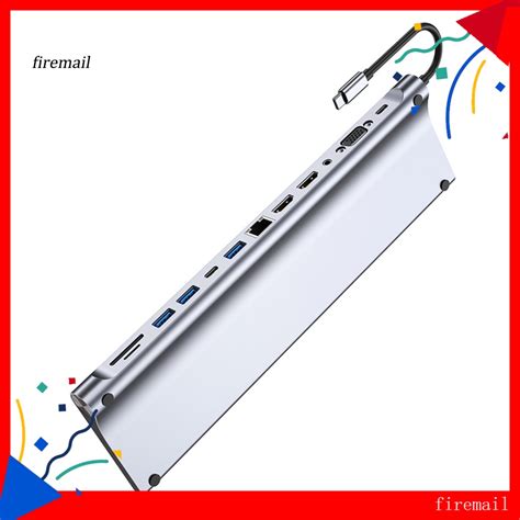 [FM] ฮับ Type-C 12 in 1 4K USB 30 พอร์ตอีเธอร์เน็ต VGA PD SD/TF สําหรับ ...