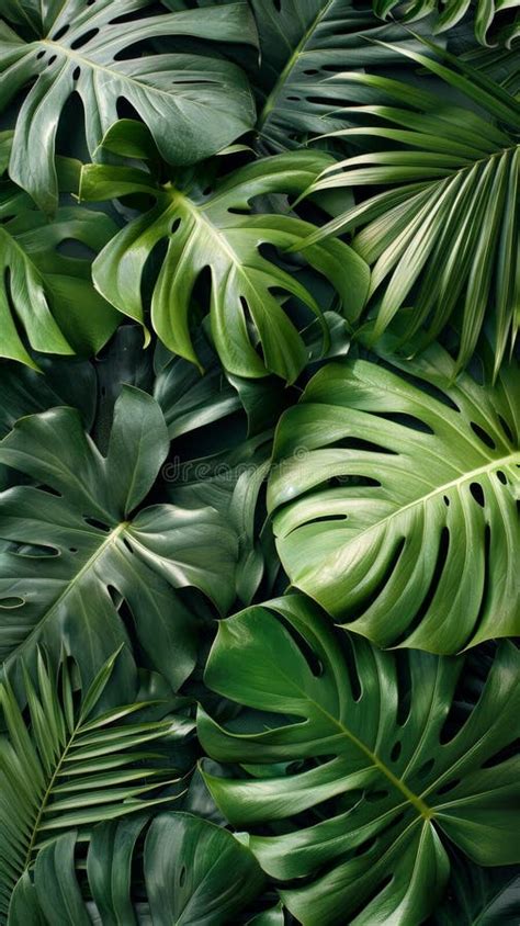 A Dense Arrangement Of Lush Green Leaves Showcases A Chaotic Grid Pattern Capturing The