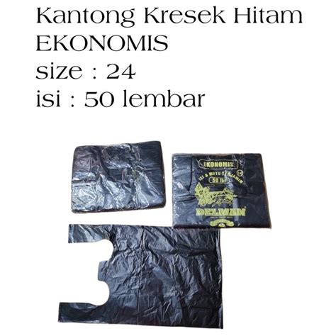 Gnp Kantong Tipis Ekonomis Size 24 Isi 50 Lembar Kantong Kresek Hitam
